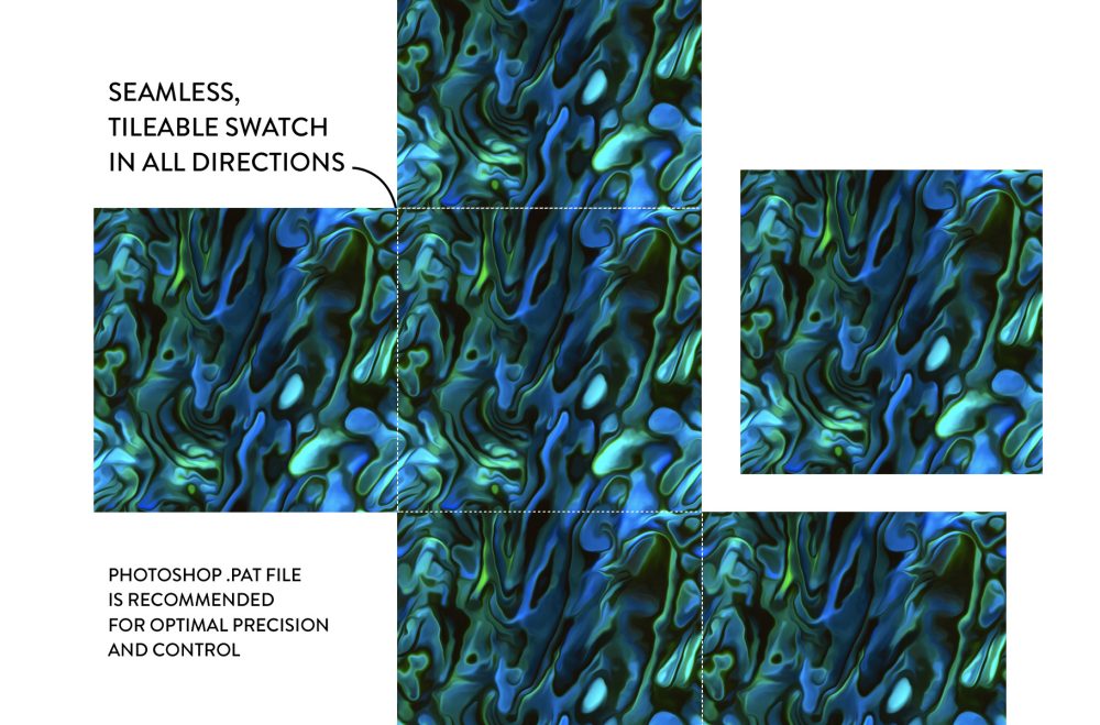 Abalone Paua Shell Seamless Pattern | Leysa Flores